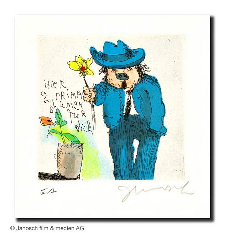 JANOSCH - ALLES DAS, ABER WAS - original Radierung