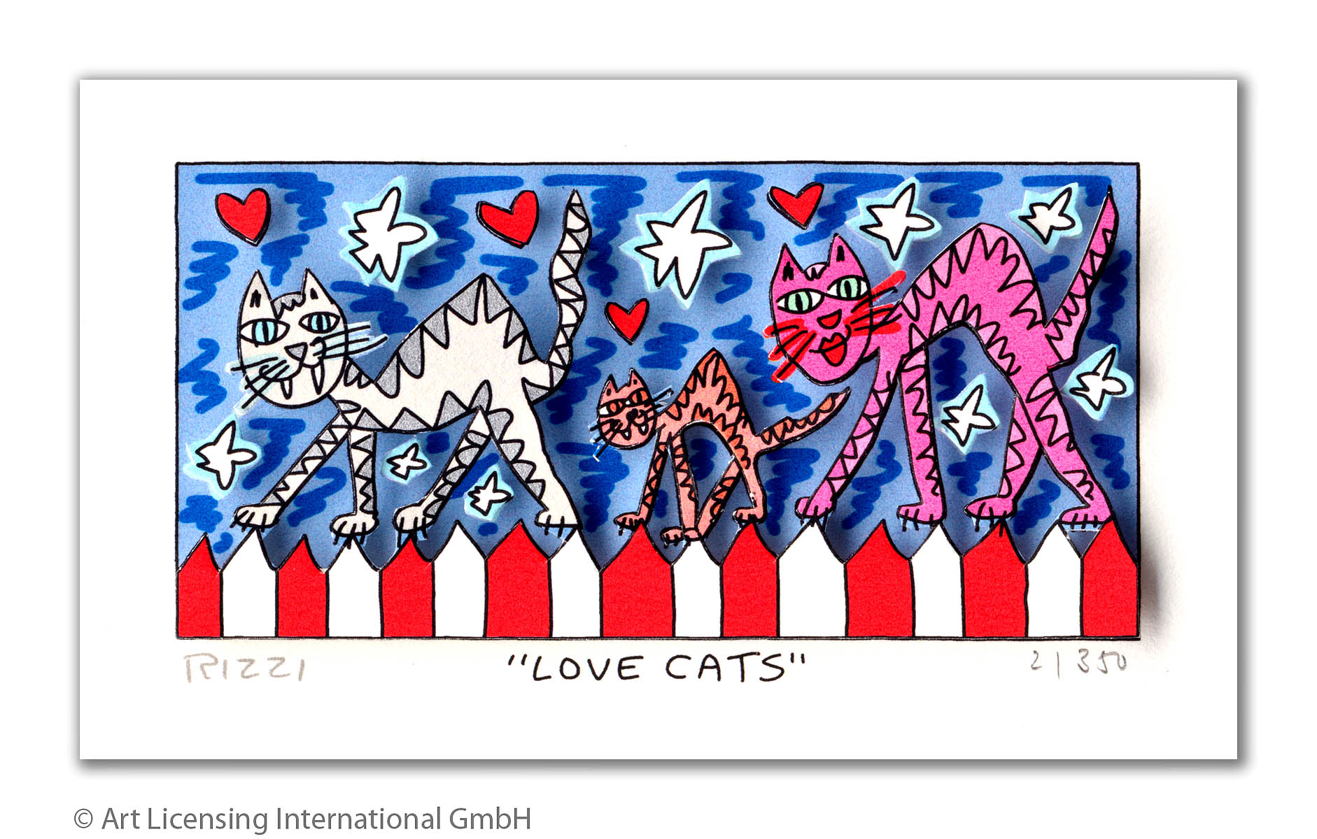 James Rizzi LOVE CATS. Preiswert kaufen bei das-perfekte-bild.de