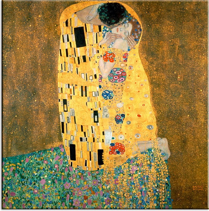 Gustav Klimt - Der Kuss- Leinwandbild oder Poster in Ihrer Wunschgröße ...