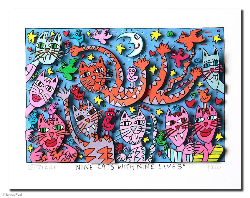 James Rizzi NINE CATS WITH NINE LIVES . Preiswert kaufen bei das ...
