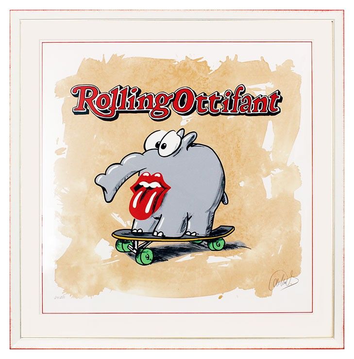 OTTO WAALKES - BE DIFFERENT - EINHORN original Grafik handsigniert ...