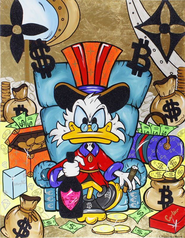 DARIA "ODARKA" HIL - DAGOBERT - LUXURY LIFE Originalgemälde auf Leinwand